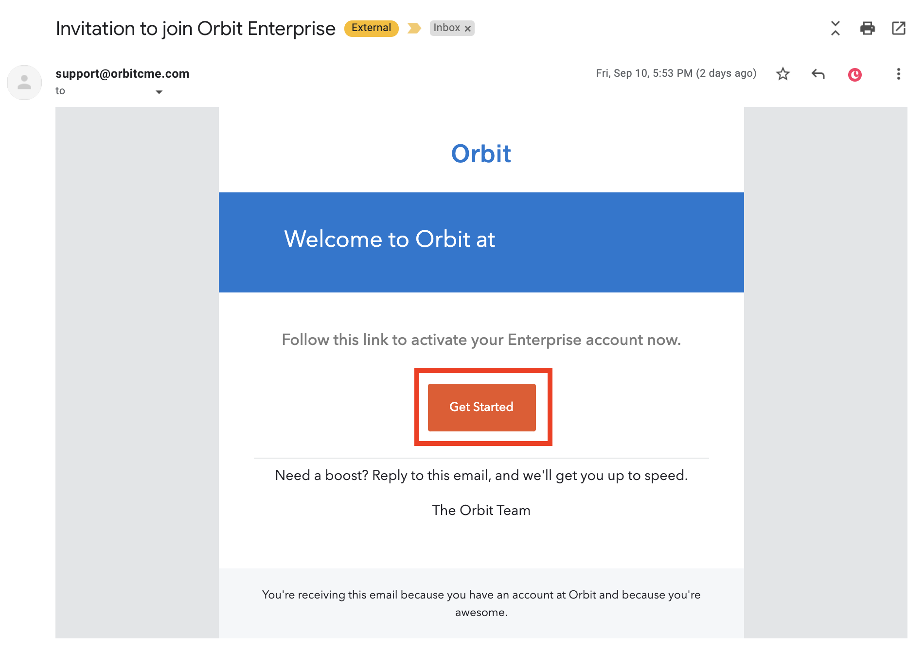 How do I accept my Enterprise account invite? – Orbit Guide